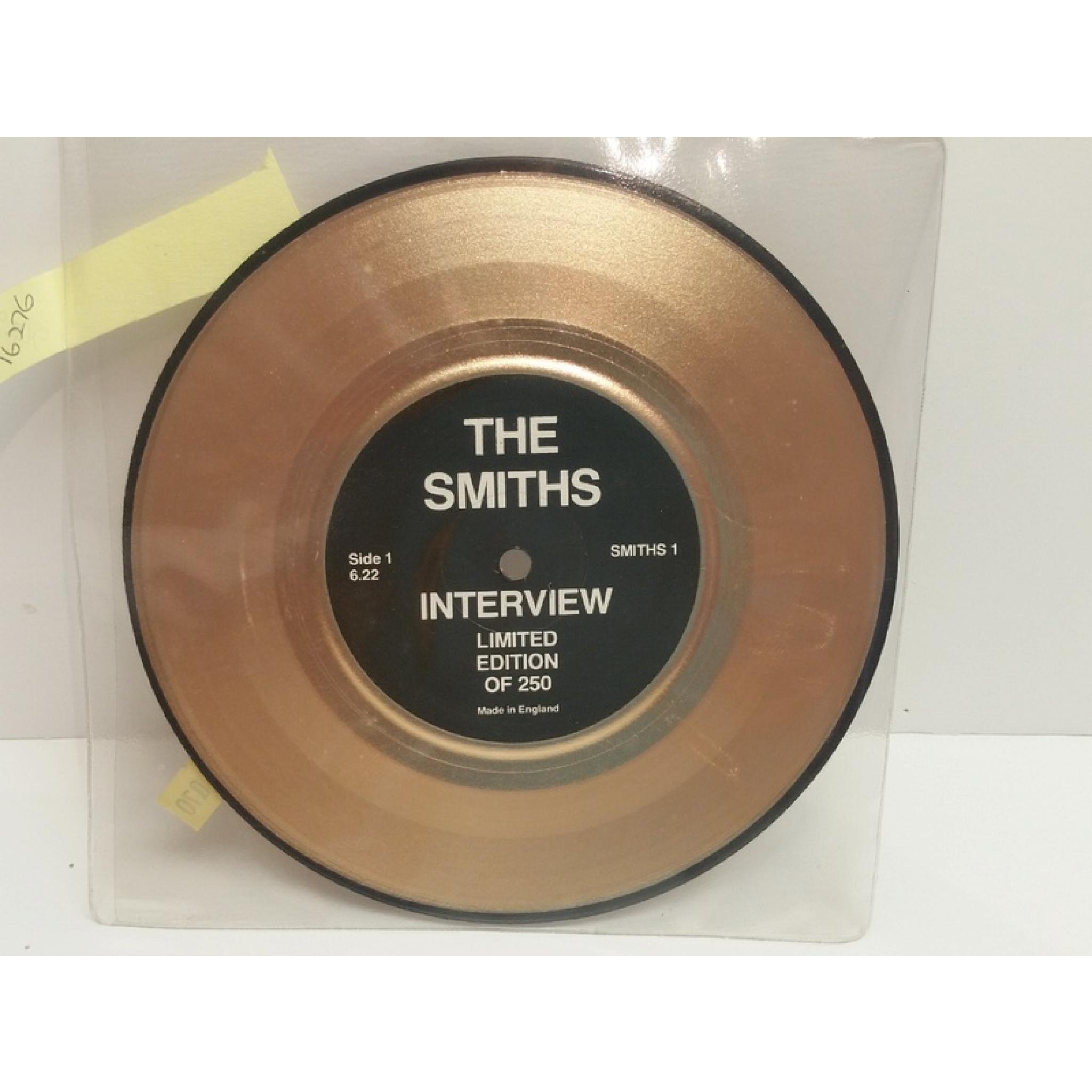 THE SMITHS interview LIMITED EDITION OF 250, 7 INCH GOLD RECORD. SMITHS 1 THE SMITHS interview LIMITED EDITION OF 250, 7 INCH GOLD RECORD. SMITHS 1