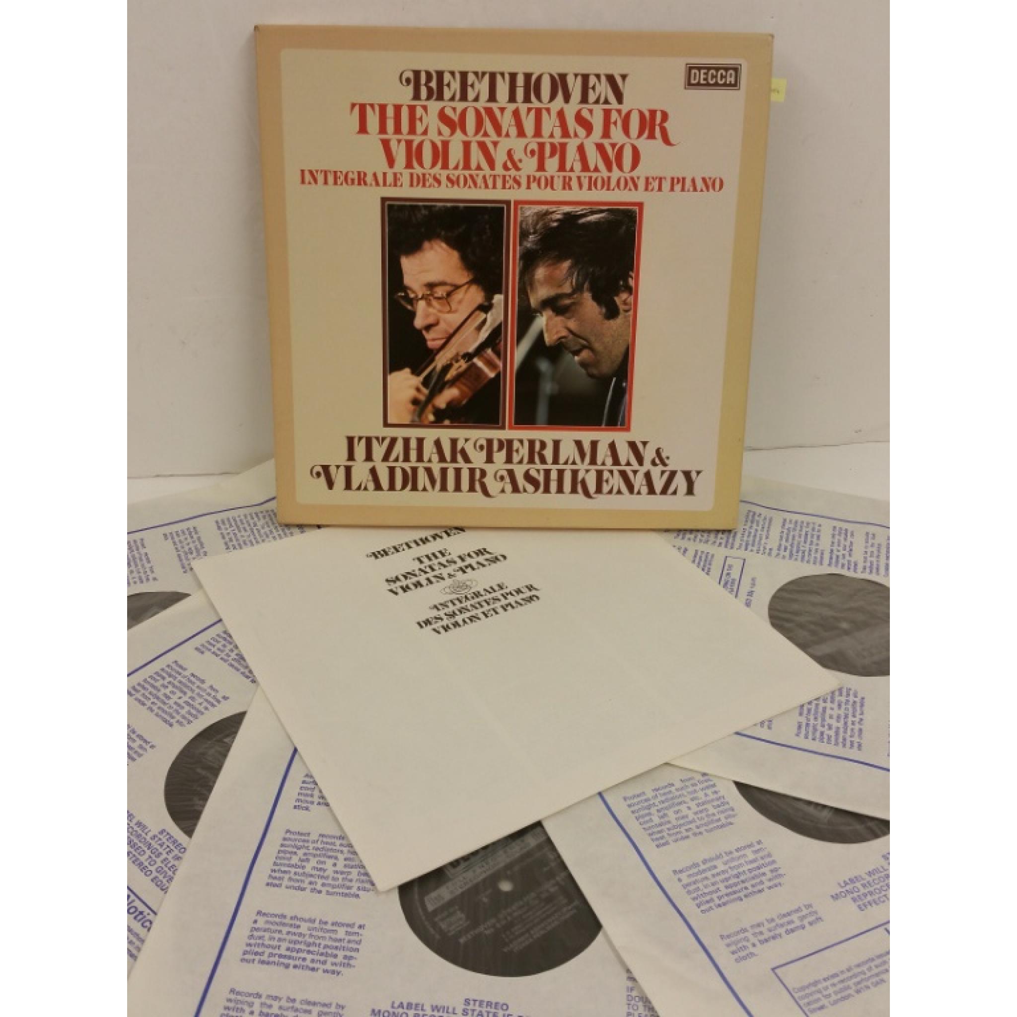 BEETHOVEN, ITZHAK PERLMAN, VLADIMIR ASHKENAZY the sonatas for violin and piano, 5 x vinyl ...