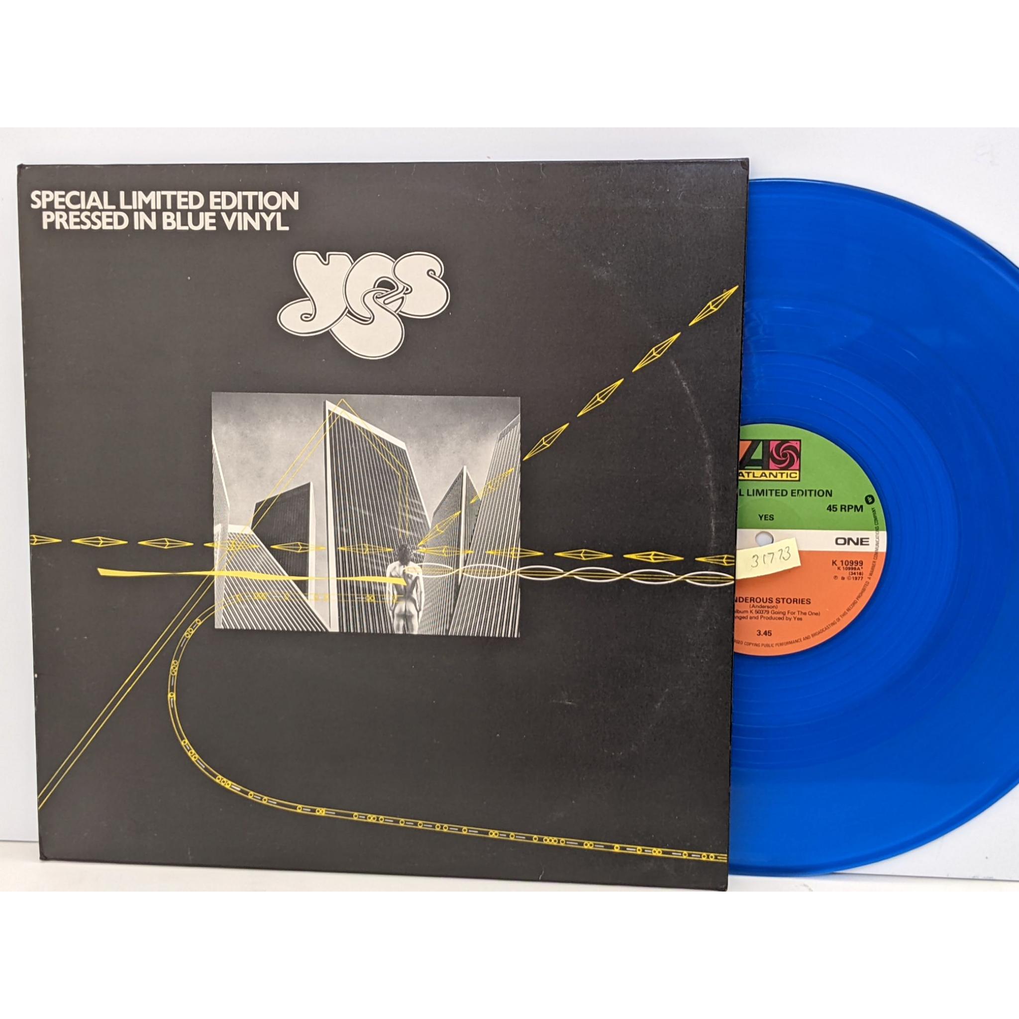 YES Wonderous stories / Parallels 12" limited edition pressed blue ...