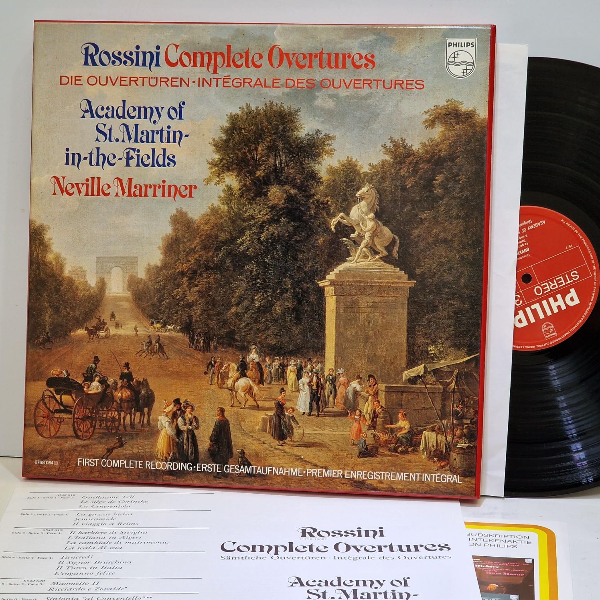 ROSSINI, THE ACADEMY OF ST. MARTIN-IN-THE-FIELDS, NEVILLE MARRINER Complete Overtures 4x vinyl ...