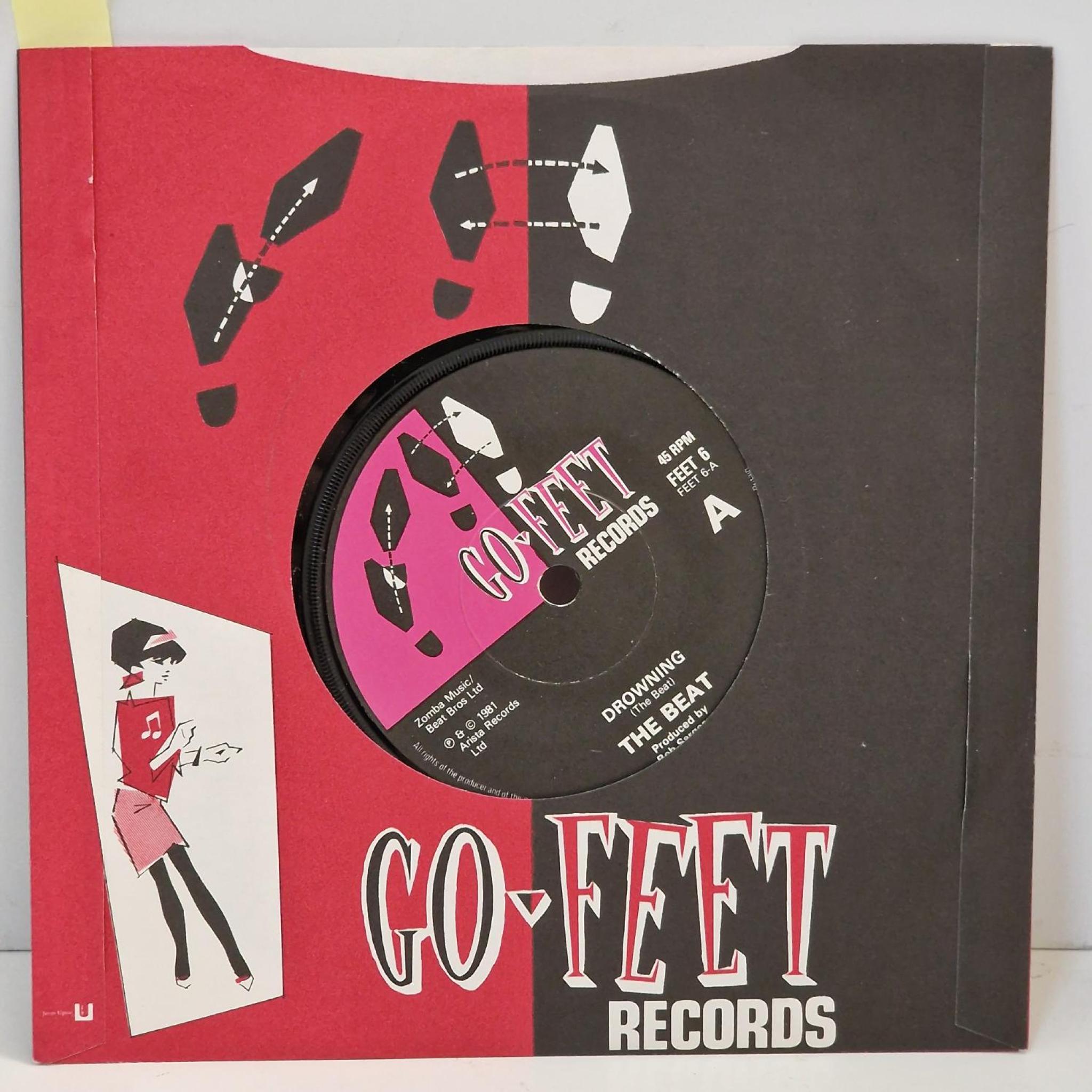 THE BEAT Drowning / All Out To Get You, Go-Feet Records FEET 6, 2 Track ...